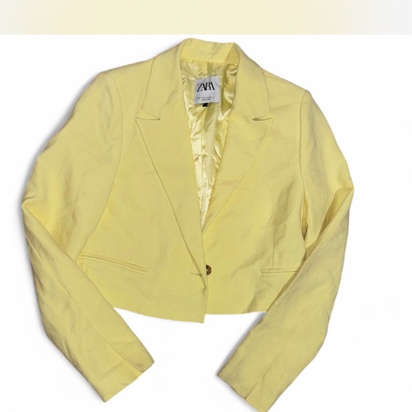 Zara | Jackets & Coats | Zara Womens Vibrant Yellow Blazer | Poshmark